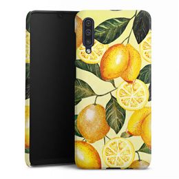 DeinDesign Galaxy A50 Handy Premium Case Smartphone Handyh&uuml;lle Schutzh&uuml;lle matt Summer Fruits Lemon Premium Case