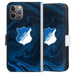 DeinDesign iPhone 12 Pro Handy Klapph&uuml;lle Handyh&uuml;lle aus Kunst Leder wei&szlig; Flip Case Official Licensed Product Jersey Tsg 1899 Hoffenheim Sideflip mit Lasche