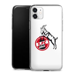 DeinDesign iPhone 11 Handy Slim Case Silikon Handyh&uuml;lle transparent H&uuml;lle extra d&uuml;nn Official Licensed Product 1. Fc K&ouml;ln Coat Of Arms Silikon Slim Case