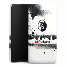 DeinDesign Galaxy A50 Handy Premium Case Smartphone Handyh&uuml;lle Schutzh&uuml;lle matt Skyline Sc Freiburg Logo Premium Case
