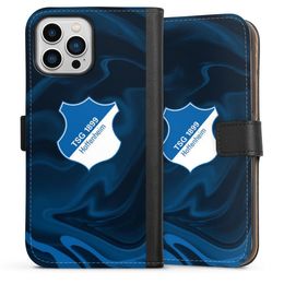 DeinDesign iPhone 13 Pro Max Handy Klapph&uuml;lle Handyh&uuml;lle aus Kunst Leder schwarz Flip Case Official Licensed Product Jersey Tsg 1899 Hoffenheim Sideflip mit 