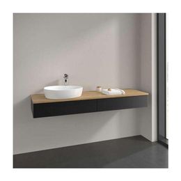 Villeroy & Boch Villeroy und Boch Antao Waschtisch-Unterschrank K15111PD 160x19x50cm, Waschbeckenplattenfarbe honey oak, black matt lacquer