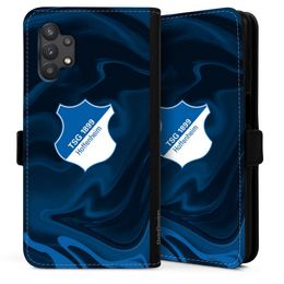 DeinDesign Galaxy A32 5G Handy Klapph&uuml;lle Handyh&uuml;lle aus Kunst Leder schwarz Flip Case Official Licensed Product Jersey Tsg 1899 Hoffenheim Sideflip mit langer 