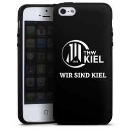 DeinDesign iPhone SE (2016-2019) Handy Silikon H&uuml;lle Case schwarz Handyh&uuml;lle Merchandise Handball Thw Kiel
