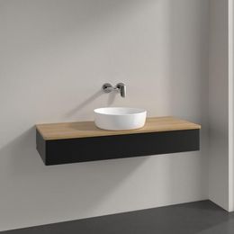 Villeroy & Boch Villeroy und Boch Antao Waschtisch-Unterschrank K10111PD 120x19x50cm, Waschbeckenplattenfarbe honey oak, black matt lacquer