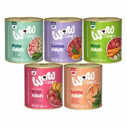 WOW! Dog Mixpaket Adult Hunde-Nassfutter getreidefrei 30x800g