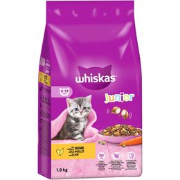 whiskas Junior mit Huhn Katzen-Trockenfutter mit Gefl&uuml;gel 1,9kg
