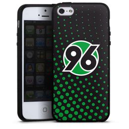 DeinDesign iPhone SE (2016-2019) Handy Silikon H&uuml;lle Case schwarz Handyh&uuml;lle Hannover 96 Logo Muster
