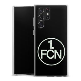 DeinDesign Galaxy S22 Ultra Handy Silikon H&uuml;lle Case transparent Handyh&uuml;lle 1. Fc N&uuml;rnberg Logo 1. Fcn Silikon Case