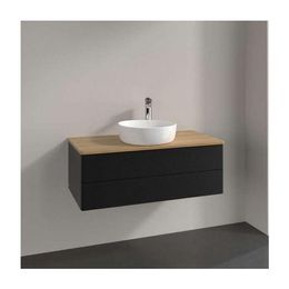Villeroy & Boch Villeroy und Boch Antao Waschtisch-Unterschrank K20111PD 100x36x50cm, Waschbeckenplattenfarbe honey oak, black matt lacquer