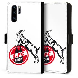 DeinDesign Huawei P30 Pro Handy Klapph&uuml;lle Handyh&uuml;lle aus Kunst Leder schwarz Flip Case Official Licensed Product Coat Of Arms 1. Fc K&ouml;ln Sideflip mit langer 