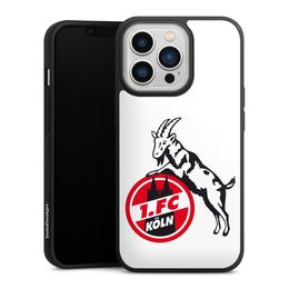 DeinDesign iPhone 13 Pro Handy Premium Silikon H&uuml;lle Handyh&uuml;lle schwarz Case Official Licensed Product Coat Of Arms 1. Fc K&ouml;ln Silikon Premium Case