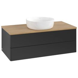Villeroy & Boch Villeroy und Boch Antao Waschtisch-Unterschrank K20011PD 100x36x50cm, Waschbeckenplattenfarbe honey oak, black matt lacquer