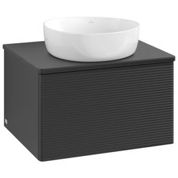 Villeroy & Boch Villeroy und Boch Antao Waschtisch-Unterschrank K29110PD 60x36x50cm, Waschbeckenplattenfarbe Lack, black matt lacquer