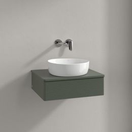 Villeroy & Boch Villeroy und Boch Antao Waschtisch-Unterschrank K07110HL 60x19x50cm, Waschbeckenplattenfarbe Lack, leaf green matt lacquer