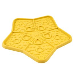 duvoplus Schleckmatte Stern 19x17,5x1 cm gelb