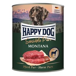 Happy Dog Sensible Pure Montana (Pferd) Hunde-Nassfutter getreidefrei 6x800g