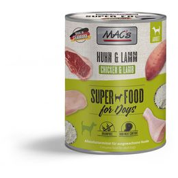 MAC's Dog Huhn und Lamm Hunde-Nassfutter getreidefrei 6x800g