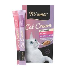 Miamor Cat Cream Multipack Katzensnacks ohne Zuckerzusatz 24x15g