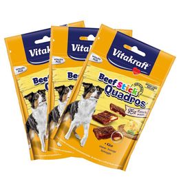 Vitakraft Hundesnack Beef-Stick Quadros K&auml;se 3er Pack
