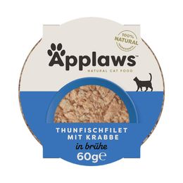 Applaws k&ouml;stlicher Thunfisch mit Krabbe Katzen-Nassfutter ohne k&uuml;nstliche Zus&auml;tze 10x60g
