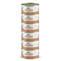 Almo Nature HFC Natural Megapack Huhn mit K&auml;se Katzen-Nassfutter HFC-Zutaten 6x70g