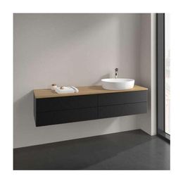 Villeroy & Boch Villeroy und Boch Antao Waschtisch-Unterschrank K27111PD 160x36x50cm, Waschbeckenplattenfarbe honey oak, black matt lacquer