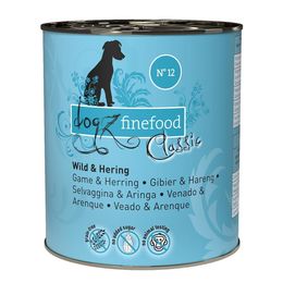 Dogz finefood No. 12 Wild & Hering Hunde-Nassfutter getreidefrei 6x800g