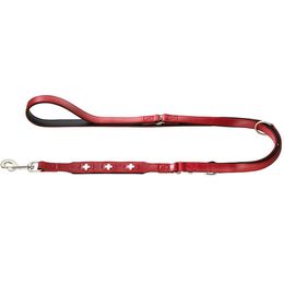 Hunter verstellbare F&uuml;hrleine Swiss Rot/Schwarz 13/200