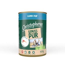 CHRISTOPHERUS Pur &ndash; Lamm Hunde-Nassfutter Singleprotein 6x400g