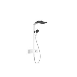 Hansgrohe Raindance Alive Q Duschsystem 24591000 Aufputz, EcoSmart mit ShowerSelect Comfort, 7,6 l/min, Kopfbrause 210/340 2jet, Chrom
