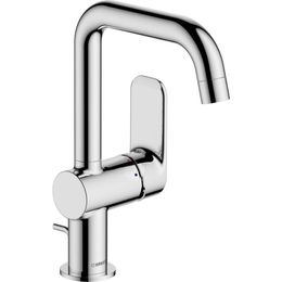 Hansa HansaBASIC Waschtischarmatur 55552243 Metall-Ablaufgarnitur, 120Grad schwenkbar, Hebel seitlich, Ausladung 150mm, chrom