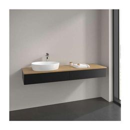 Villeroy & Boch Villeroy und Boch Antao Waschtisch-Unterschrank K15011PD 160x19x50cm, Waschbeckenplattenfarbe honey oak, black matt lacquer