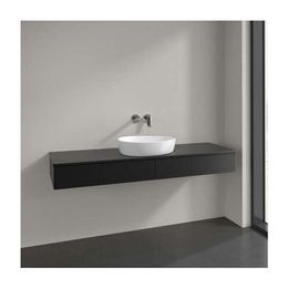 Villeroy & Boch Villeroy und Boch Antao Waschtisch-Unterschrank K14050PD 160x19x50cm, Hahnlochbohrung, Waschbeckenplattenfarbe Lack, black matt lacquer