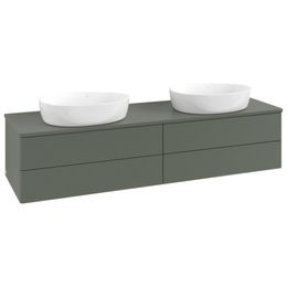 Villeroy & Boch Villeroy und Boch Antao Waschtisch-Unterschrank K28110HL 160x36x50cm, Waschbeckenplattenfarbe Lack, leaf green matt lacquer