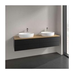 Villeroy & Boch Villeroy und Boch Antao Waschtisch-Unterschrank K28011PD 160x36x50cm, Waschbeckenplattenfarbe honey oak, black matt lacquer