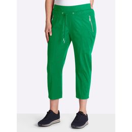 sheego Gro&szlig;e Gr&ouml;&szlig;en 7/8-Hose mit Rei&szlig;verschluss-Taschen, grasgr&uuml;n, Gr&ouml;&szlig;e 50 - Damen