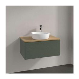 Villeroy & Boch Villeroy und Boch Antao Waschtisch-Unterschrank K30111HL 80x36x50cm, Waschbeckenplattenfarbe honey oak, leaf green matt lacquer