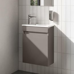 evineo ineo2 Schrank mit G&auml;stebecken B: 46,4 cm, mit 1 T&uuml;r, Anschlag variabel, BE0841WH+BE0840FM,