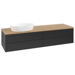 Villeroy & Boch Villeroy und Boch Antao Waschtisch-Unterschrank K26011PD 160x36x50cm, Waschbeckenplattenfarbe honey oak, black matt lacquer