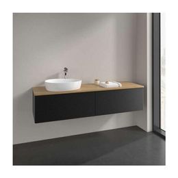 Villeroy & Boch Villeroy und Boch Antao Waschtisch-Unterschrank K37111PD 160x36x50cm, Waschbeckenplattenfarbe honey oak, black matt lacquer