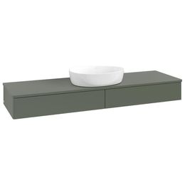 Villeroy & Boch Villeroy und Boch Antao Waschtisch-Unterschrank K14010HL 160x19x50cm, Waschbeckenplattenfarbe Lack, leaf green matt lacquer