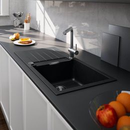 evineo line 550 K&uuml;chensp&uuml;le mit seitlicher Ablage B: 100 T: 50 cm, PRD100LAN,