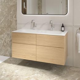 Villeroy & Boch Villeroy & Boch Somera Schrank mit Doppelwaschtisch, 2 Ausz&uuml;ge, 5A73C1RW+B80700VJ,