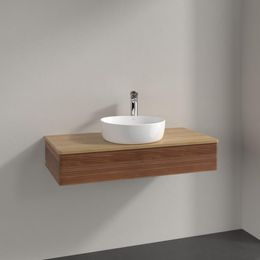 Villeroy & Boch Villeroy und Boch Antao Waschtisch-Unterschrank K09151HM 100x19x50cm, Hahnloch, Waschbeckenplattenfarbe honey oak, warm walnut