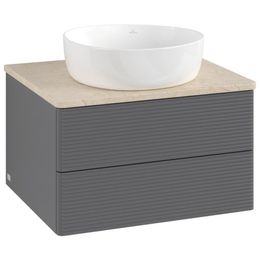 Villeroy & Boch Villeroy und Boch Antao Waschtisch-Unterschrank K18113GK 60x36x50cm, Waschbeckenplattenfarbe botticino, anthracite matt lacquer