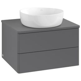 Villeroy & Boch Villeroy und Boch Antao Waschtisch-Unterschrank K18010GK 60x36x50cm, Waschbeckenplattenfarbe Lack, anthracite matt lacquer