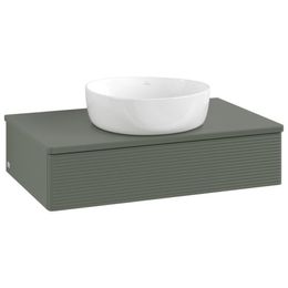 Villeroy & Boch Villeroy und Boch Antao Waschtisch-Unterschrank K08150HL 80x19x50cm, Hahnloch, Waschbeckenplattenfarbe Lack, leaf green matt lacquer