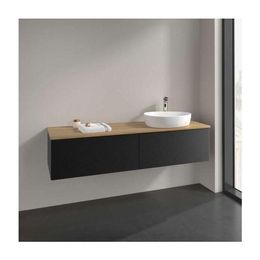 Villeroy & Boch Villeroy und Boch Antao Waschtisch-Unterschrank K38111PD 160x36x50cm, Waschbeckenplattenfarbe honey oak, black matt lacquer