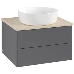 Villeroy & Boch Villeroy und Boch Antao Waschtisch-Unterschrank K18013GK 60x36x50cm, Waschbeckenplattenfarbe botticino, anthracite matt lacquer